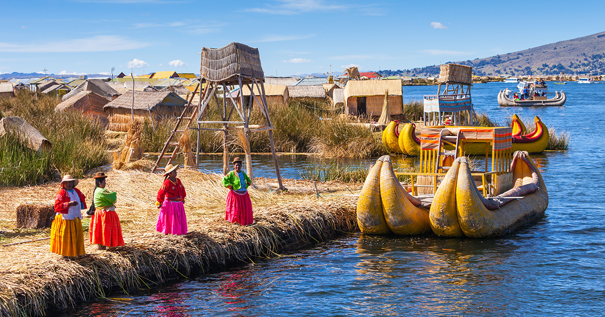 Os Uros e as ilhas flutuantes do Lago Titicaca, Peru